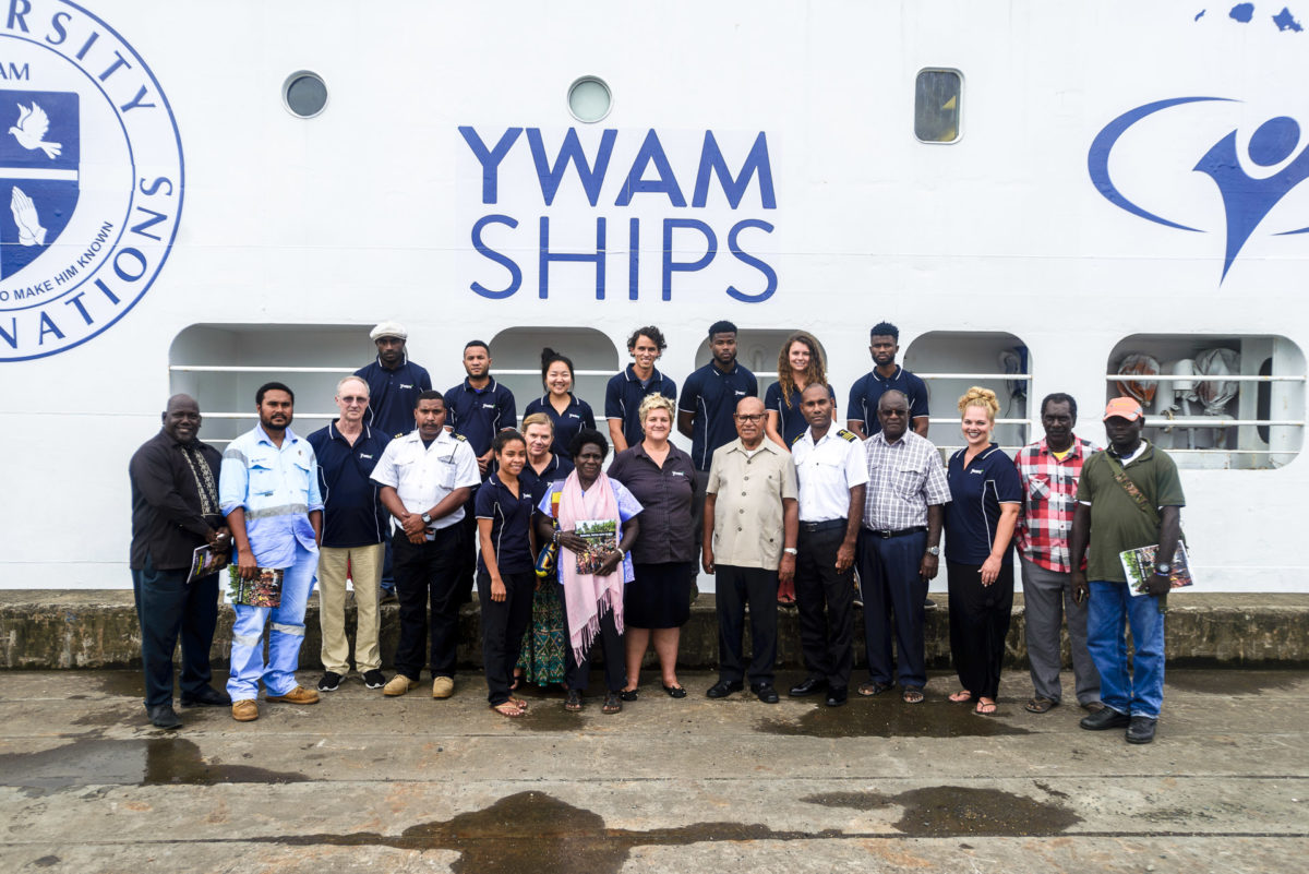 Bougainville President Welcomed onboard m/v YWAM Liberty